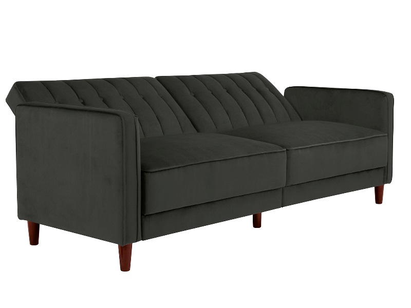 Pin Tufted Velvet Transitional Sofa Bed